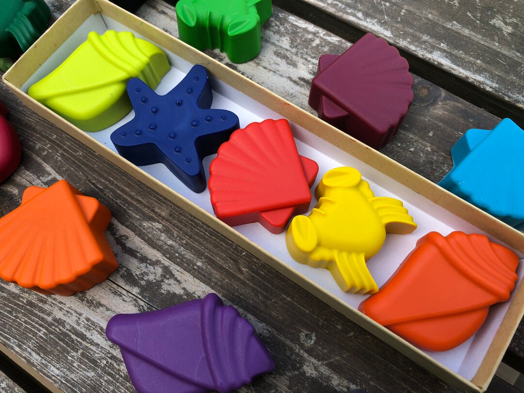 Seashell & Crab Crayons - Beach Party Favors - Kids Gifts - Kids Party ...