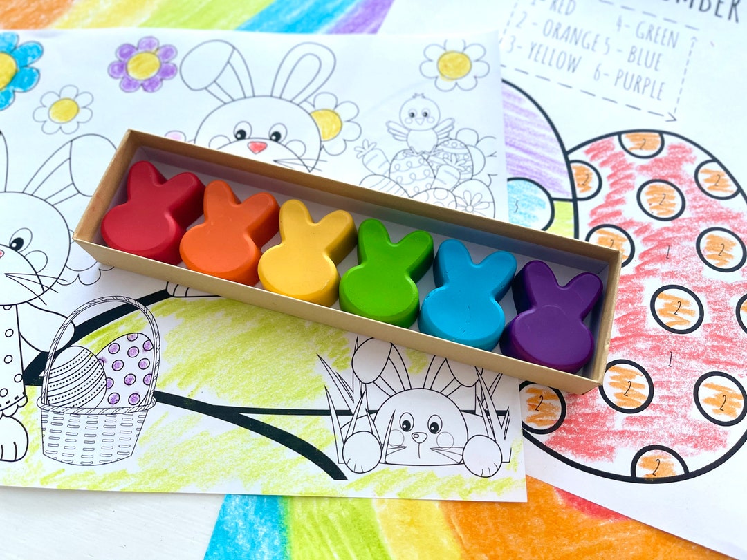 Bunny Crayons - Kids Easter Basket Stuffers - Boys Easter Basket ...