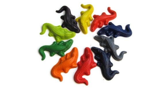 Alligator Crayons Set of 20 Alligator Party Favors - Etsy