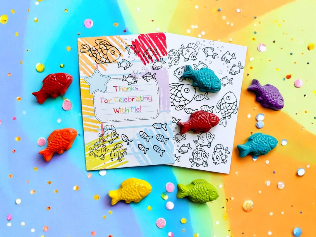 Fish Party Favors - Fish Crayons - Kids Birthday Party Favors ...