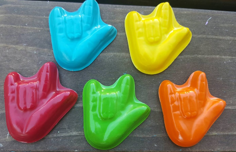 I Love You Sign Language Crayons Set of 20 Sign Language - Etsy