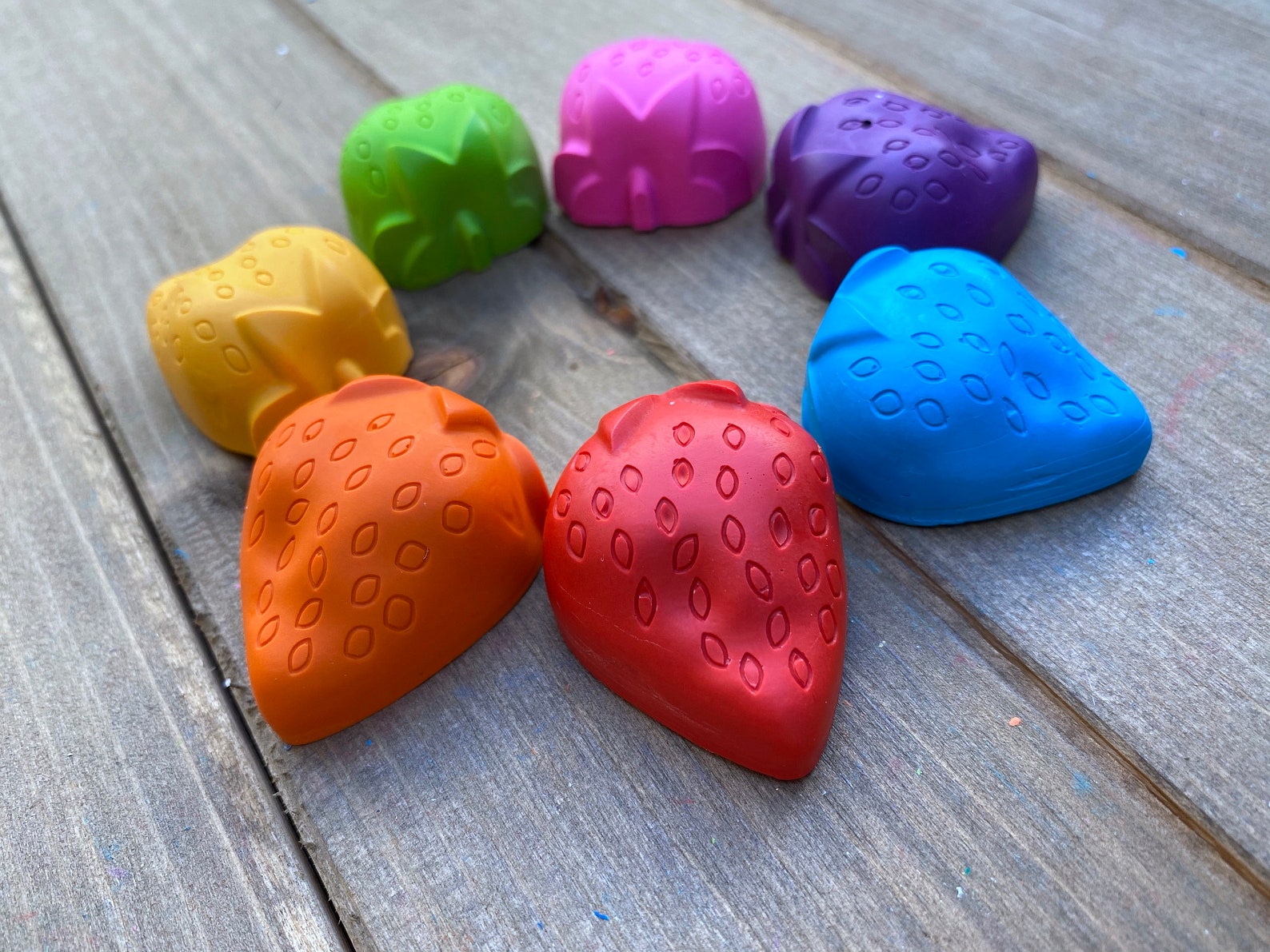 Strawberry Crayons Strawberry Party Favors Strawberry | Etsy