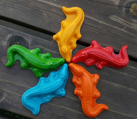 Alligator crayons set of 10 - Crocodile Party Favors - Alligator Party ...