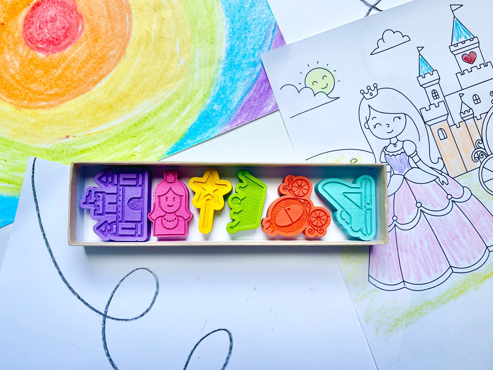 Princess Crayons - Princess Birthday Party Favors - Gifts for Kids ...