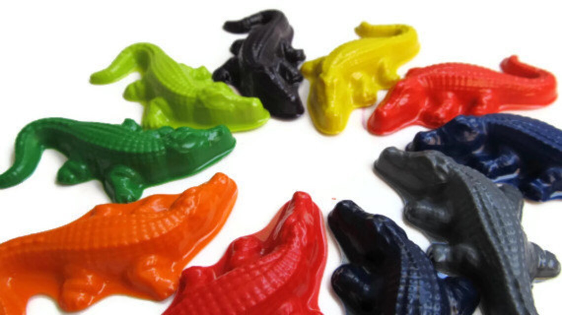 Alligator Crayons Set of 20 Alligator Party Favors - Etsy