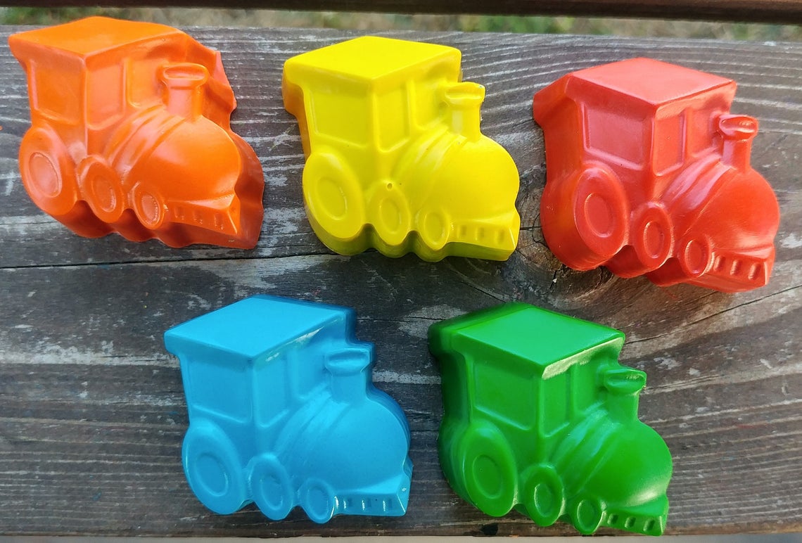 Train Crayons set of 20 Train Party Favors Train Party | Etsy