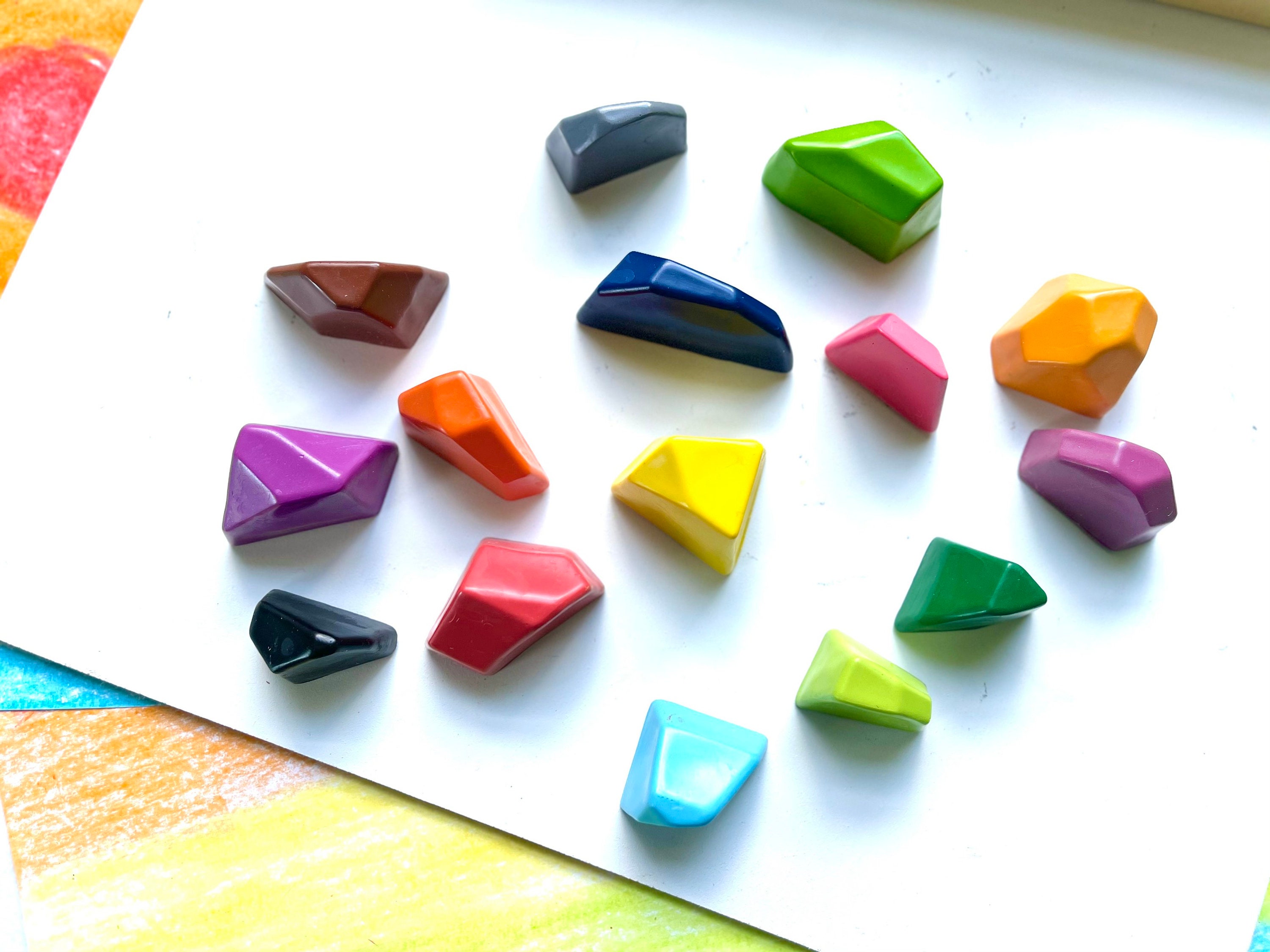 Rock Crayon Collection Gem Crayons Kids. Party Favors - Etsy UK