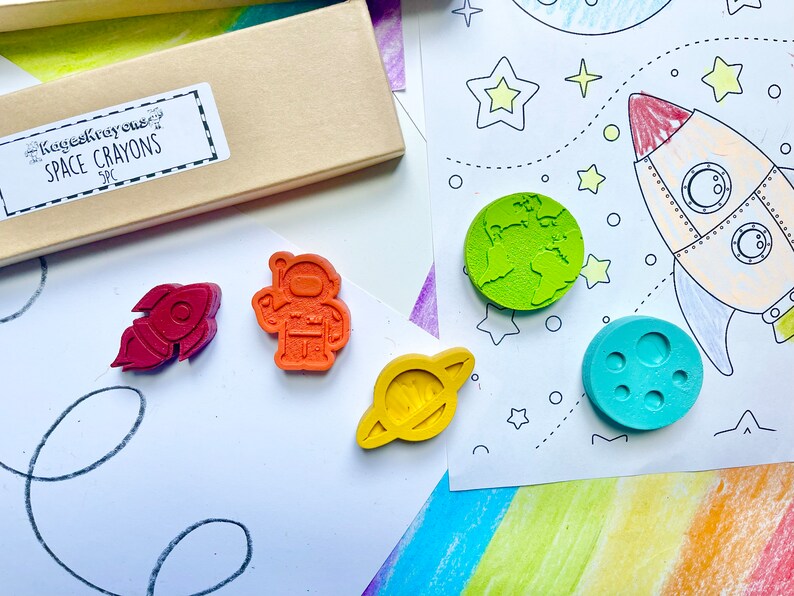 Outer Space Crayons - Astronaut Party Favor - Gifts for Kids - Stocking ...