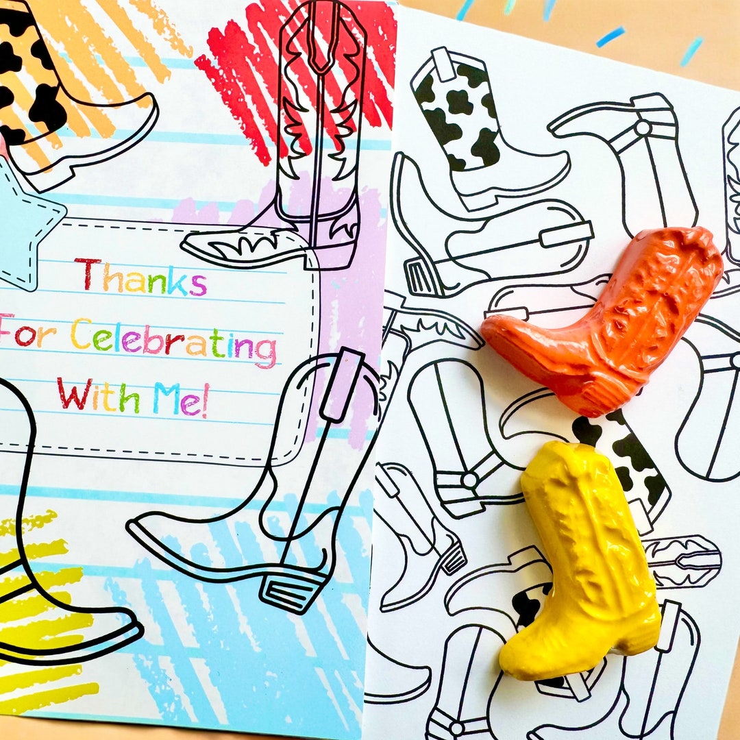 Cowboy Boot Party Favors - Boot Crayons - Wild West Party Favors ...