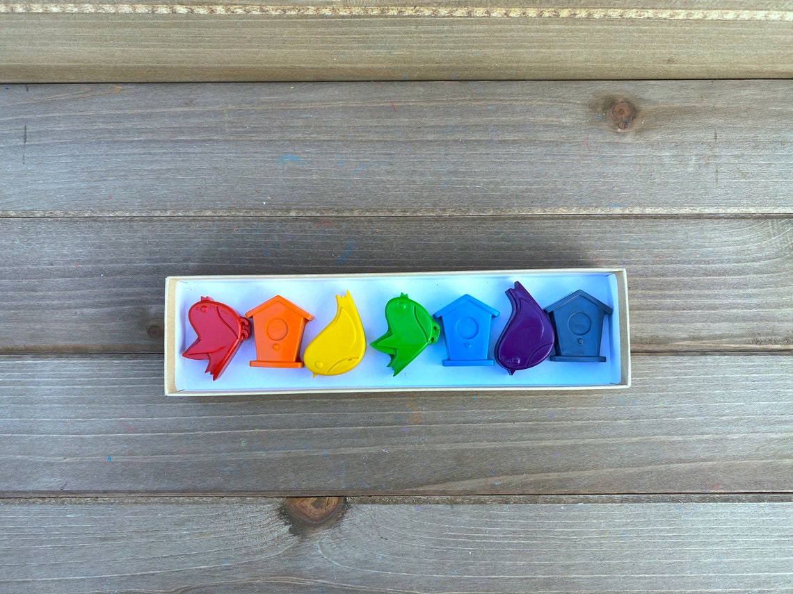 Bird Crayons Bird Party Favors Kids Gifts Gifts for Kids - Etsy