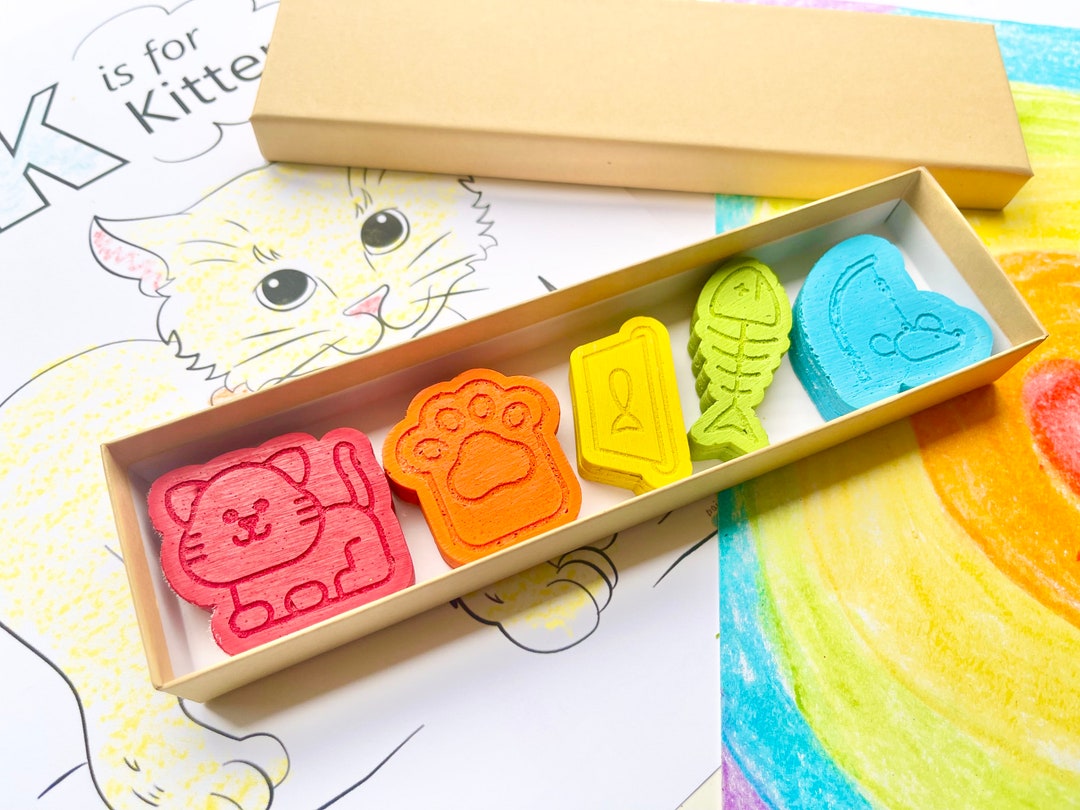 Cat Crayons - Cat Birthday Party Favors - Kids Gifts - Gifts for Kids ...