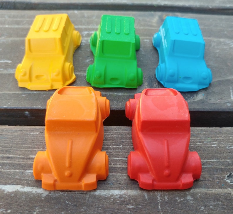 Car Crayons Set of 5 Car Party Favors Cars Party Kids - Etsy