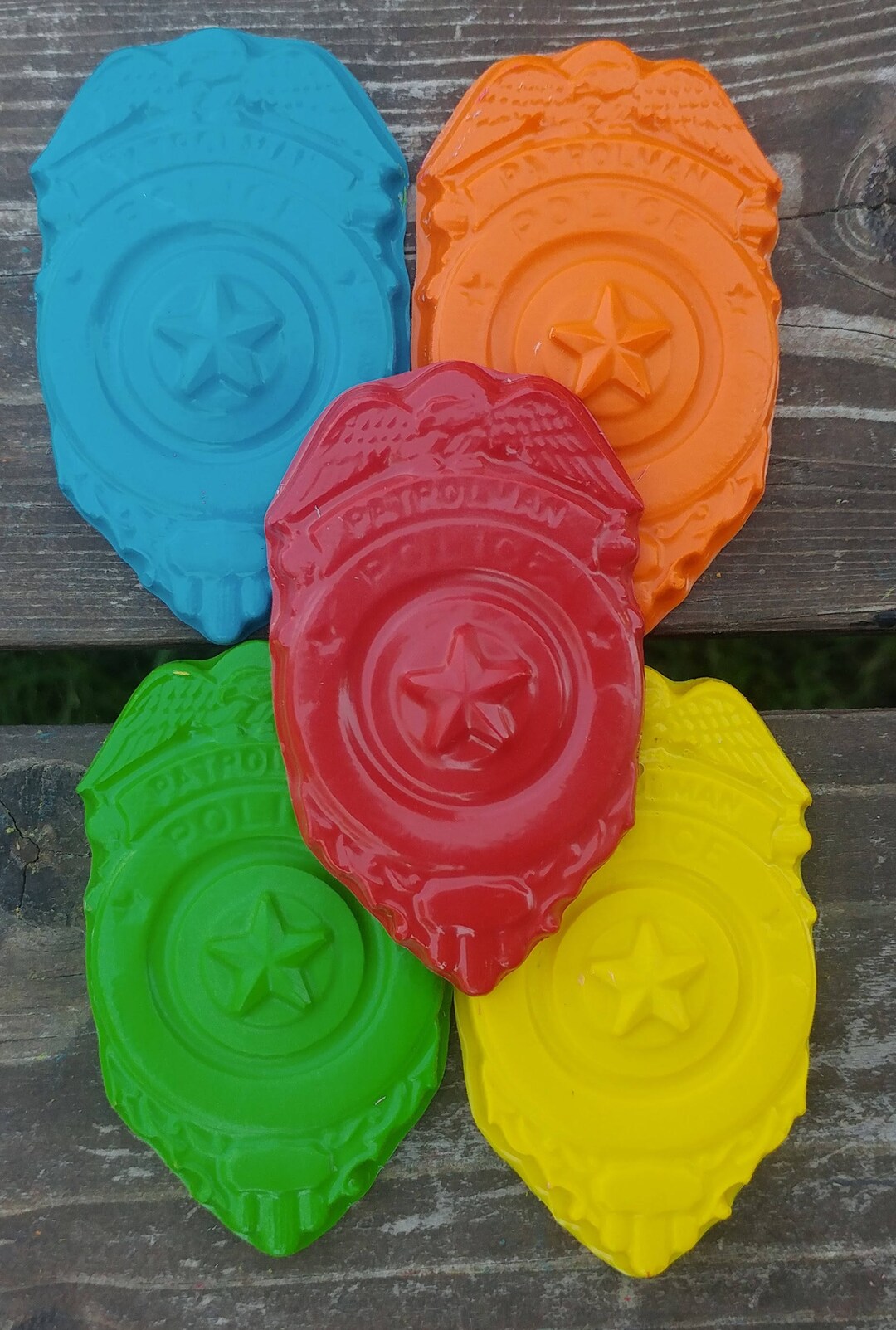 Police Badge Crayons 20 Police Party Favors Police Birthday Party ...