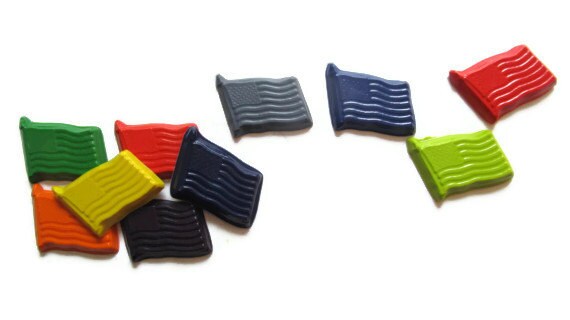 American Flag Crayons set of 10 party favors Fourth of | Etsy