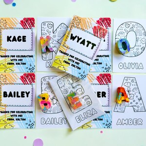 Name Letter Initial Crayons - Kids Party Favors - Class Back to School ...