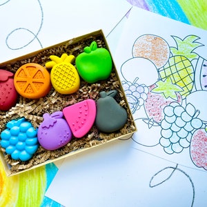 Fruit Crayons - Kids Gifts - Stocking Stuffers for Kids - Easter Basket ...