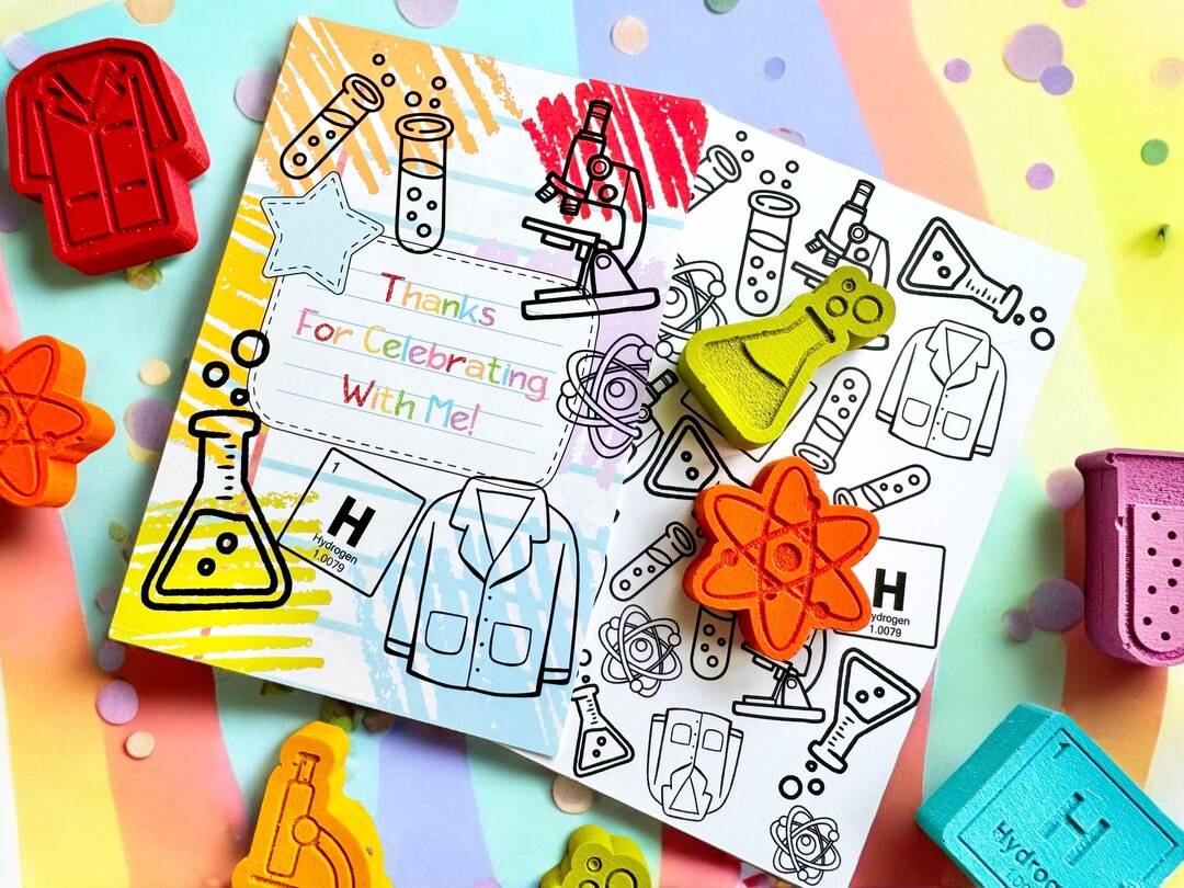 Science Party Favors - Science Lab Crayons - Science Birthday Party ...