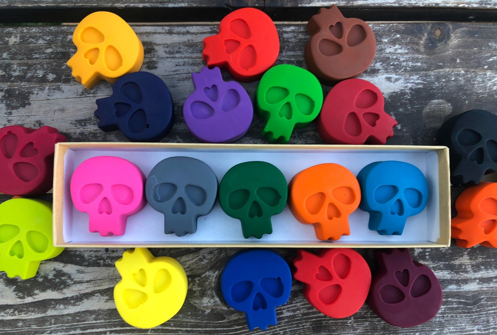 Halloween Skull Crayons Halloween Treats Halloween Gifts - Etsy