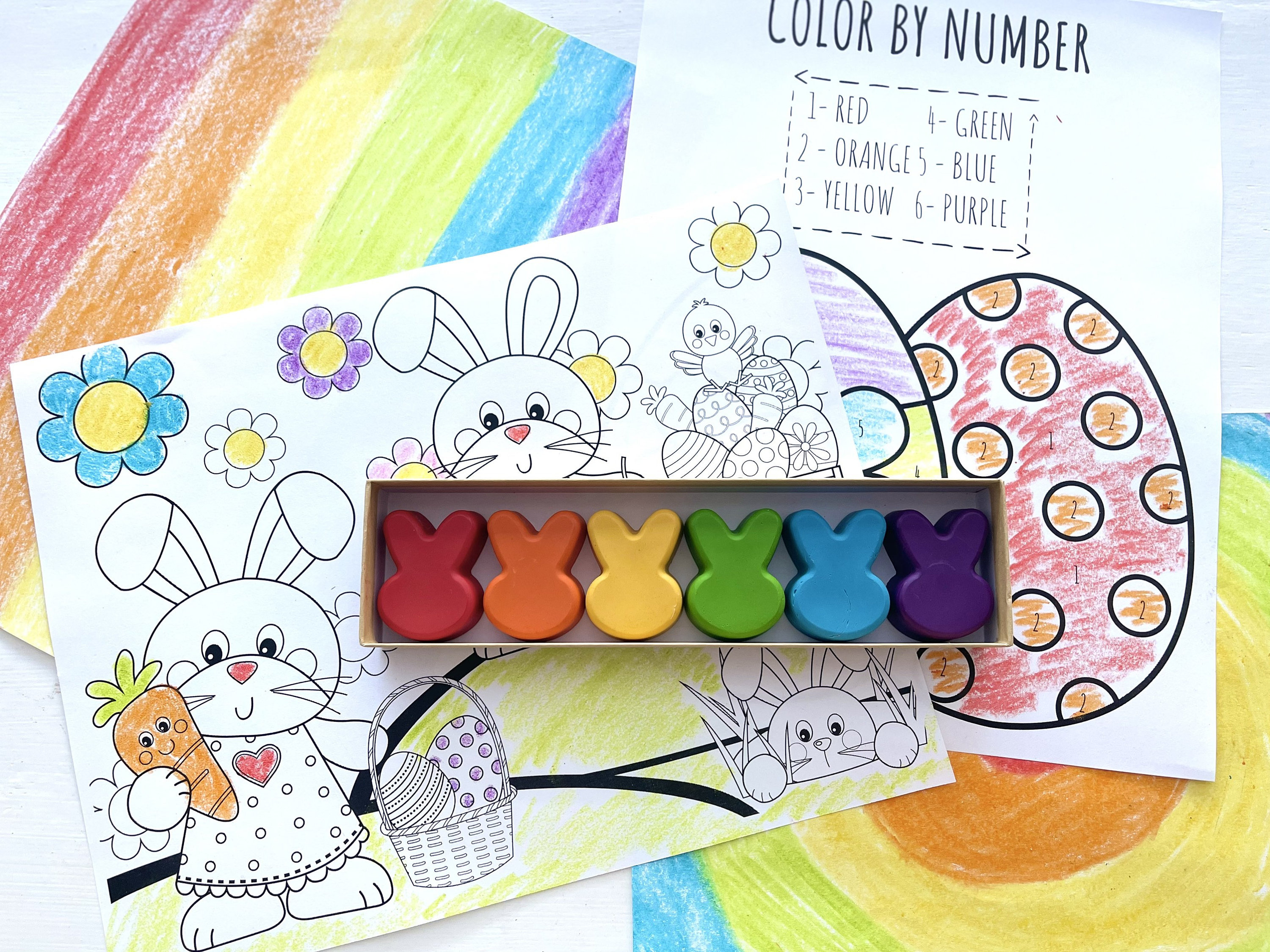 Bunny Crayons - Kids Easter Basket Stuffers - Boys Easter Basket ...
