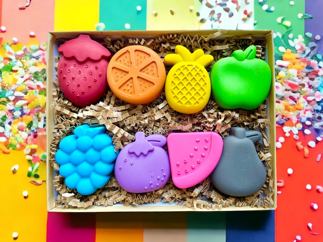 Fruit Crayons - Kids Gifts - Stocking Stuffers for Kids - Easter Basket ...