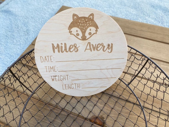 Birth Announcement Sign - Personalized Birth Stats Sign - Personalized ...