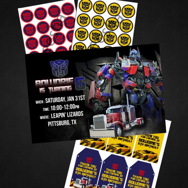 Transformer Thank You Tag - Etsy