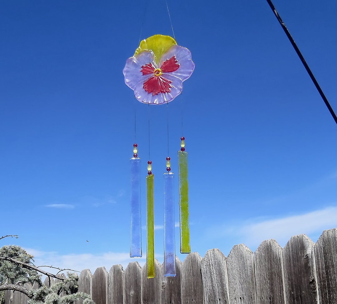 This Pansy Flower Wind Chime Will Add That Something Special to Your ...