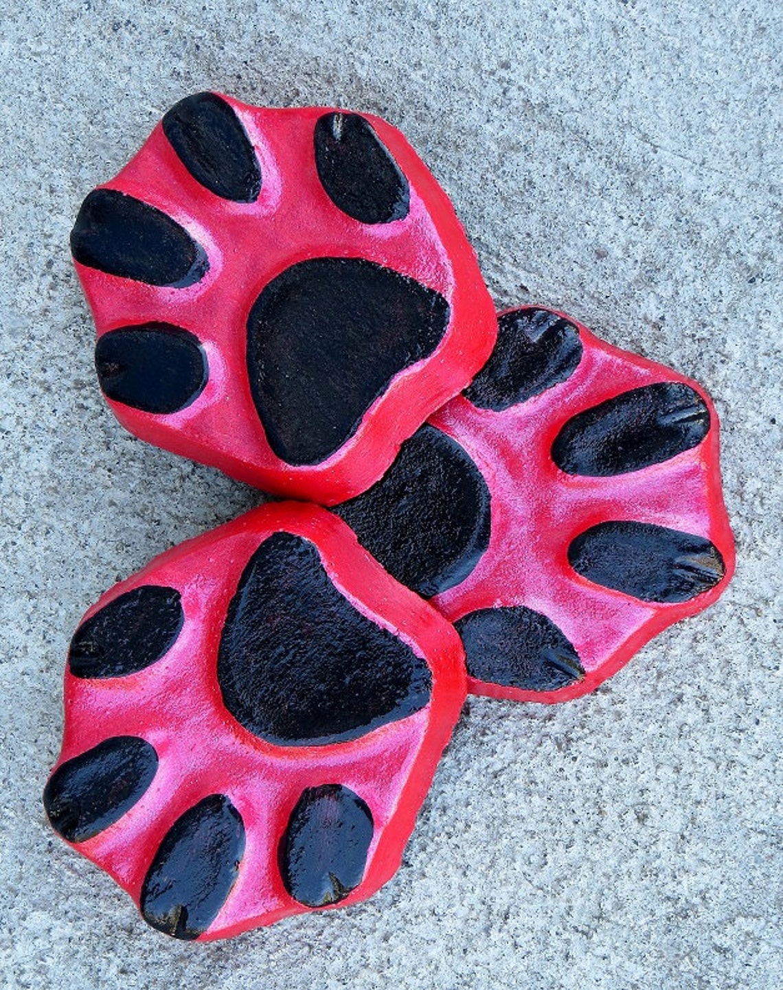 Dog paw print planter feet Pot feet Dog print Yard art | Etsy