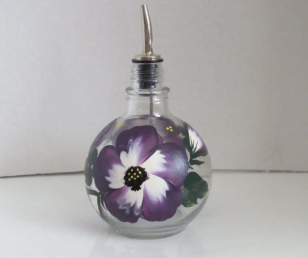 This Round Bottle Dispenser With It's Big Purple Flowers Will Look ...