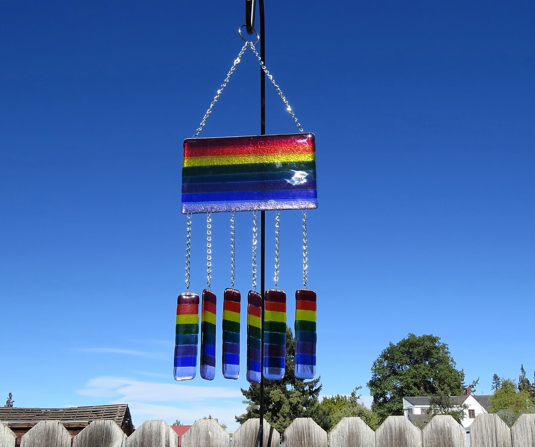 This Rainbow Wind Chime Will Add Color to Any Area of Your Yard or ...