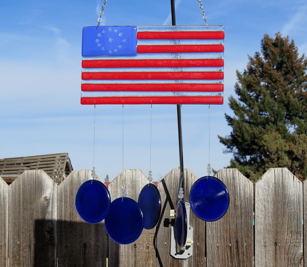 This Beautiful Flag Wind Chime Will Add Color to Any Area of Your Yard ...