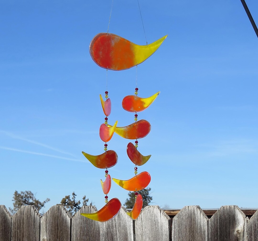 This Unique One of a Kind Wind Chime Will Add Color and Beauty to Your ...