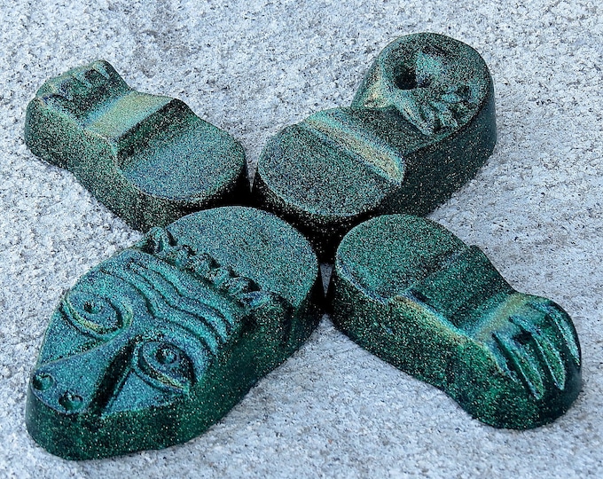 Lizard Planter Feet, Metallic Green Lizard, Planter Feet, Lizard Pot ...