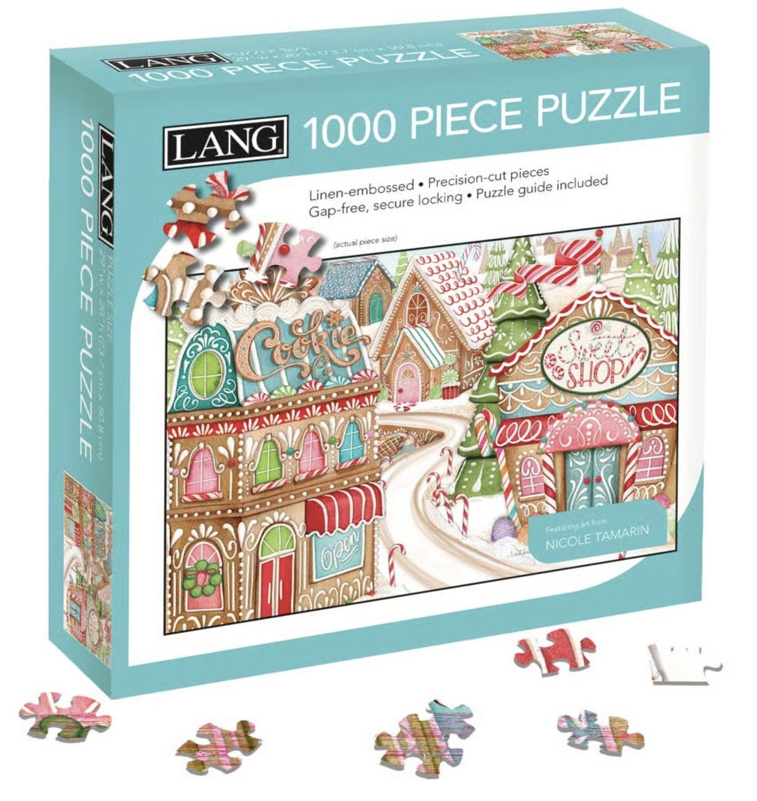 Gingerbread Lane 1000 Piece Puzzle| Holiday Puzzle| Gingerbread Puzzle ...