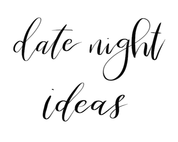 Date Night Ideas Printable Sign - Etsy
