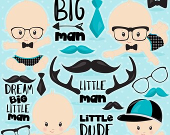 Tie Clipart Little Man Clip Art Graphics - Etsy