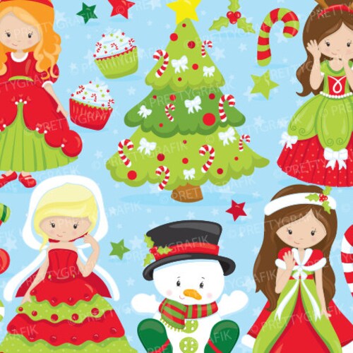 Christmas Morning Clipart Commercial Use Vector Graphics - Etsy
