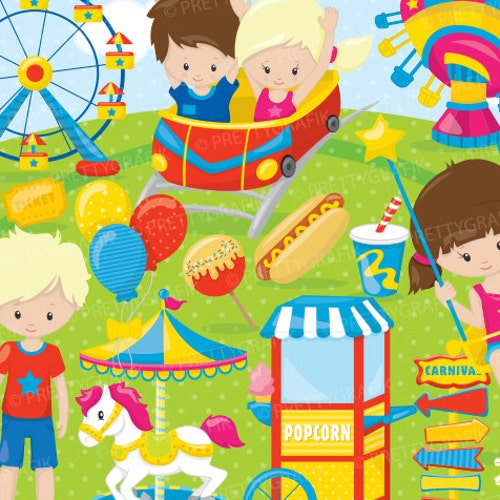 Carnival Clipart Carnival Graphics COMMERCIAL USE Circus - Etsy