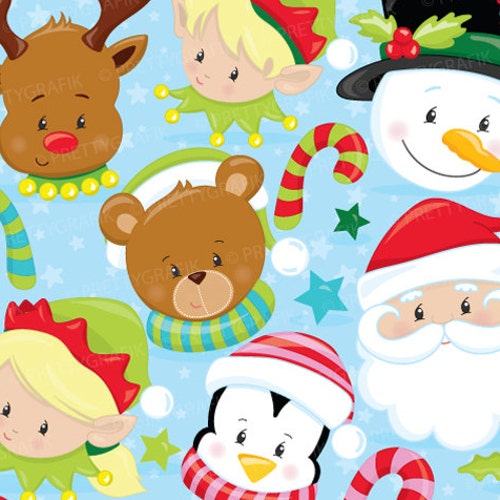 Christmas Morning Clipart Commercial Use Vector Graphics - Etsy