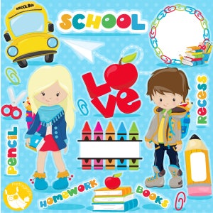 Back to School Clipart School Clipart Commercial Use Kids - Etsy