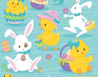 Easter bunny clipart commercial use easter bunny vector | Etsy