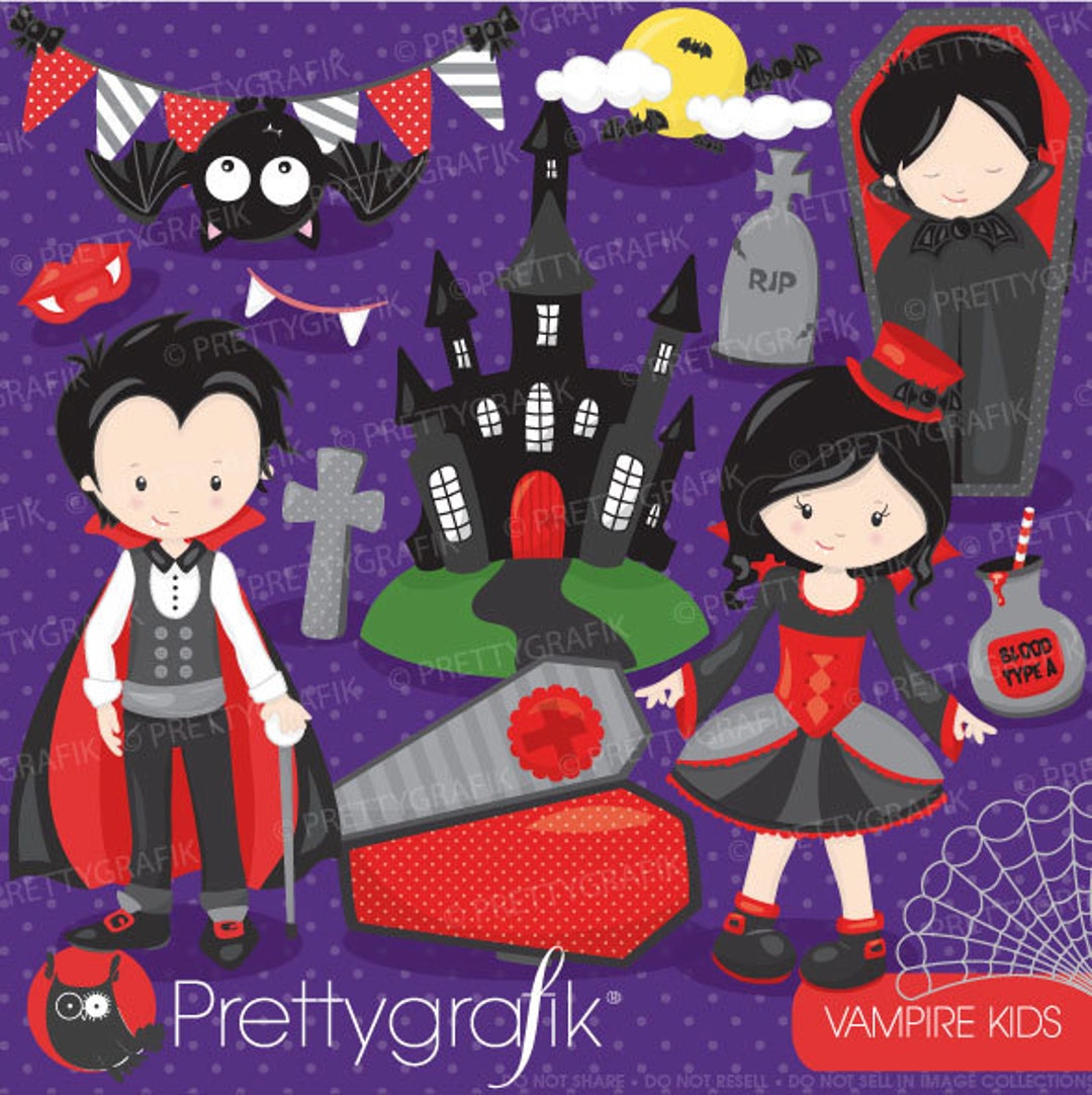 Vampire Kids Costume Clipart Commercial Use, Vector Graphics, Digital ...