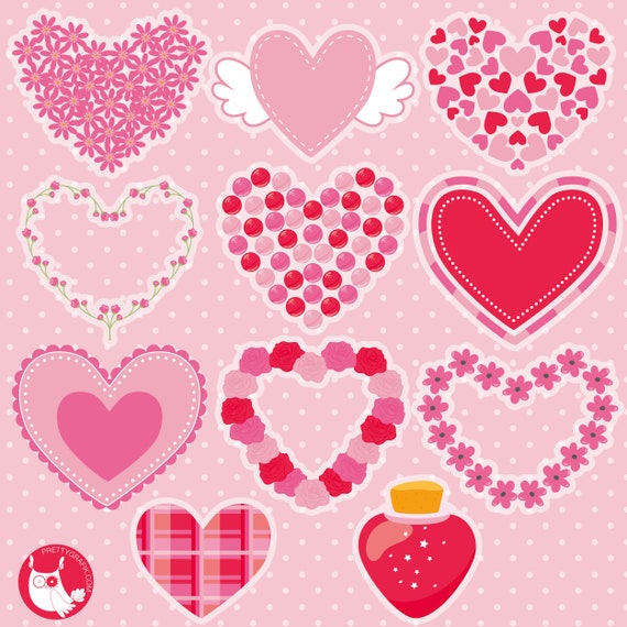 Valentine Hearts, clipart, clipart commercial use, vector graphics ...