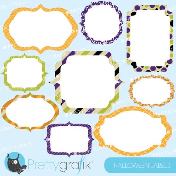 Halloween Labels clipart commercial use, vector graphics, digital clip ...