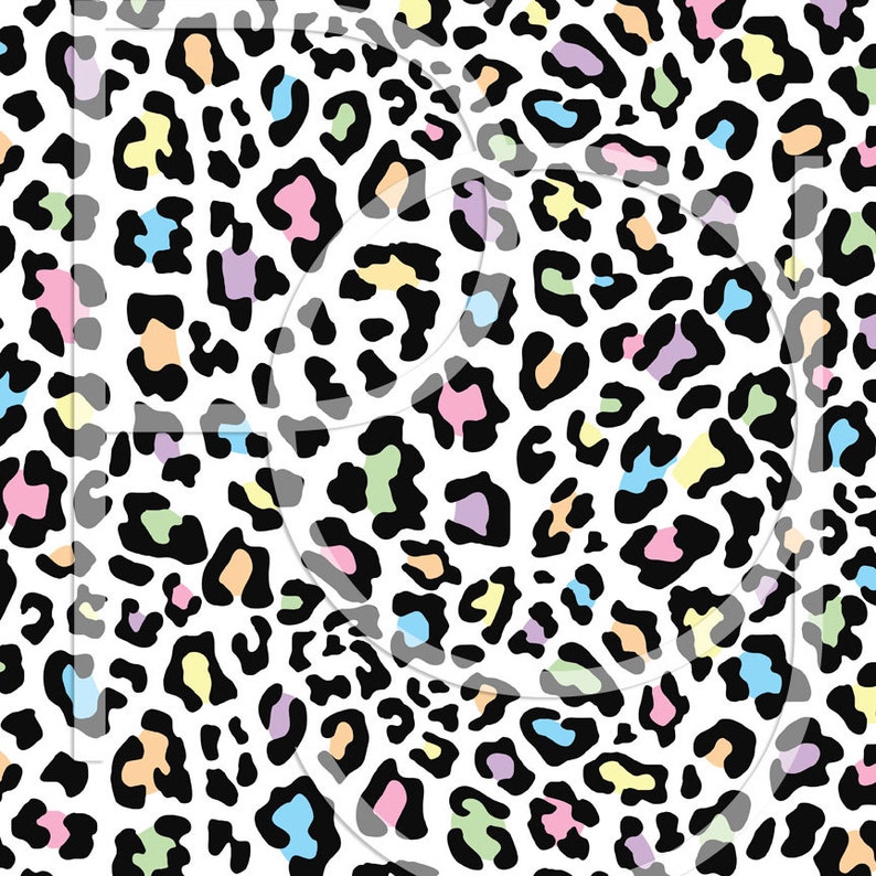 Leopard Animal Print Digital Paper Commercial Use Scrapbook - Etsy