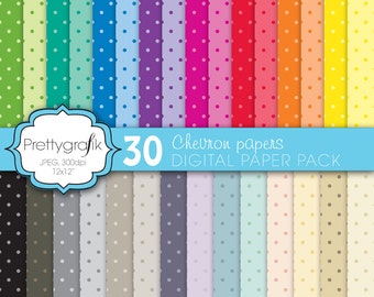 30 Polka Dot Digital Paper, Commercial Use, Scrapbook Patterns ...