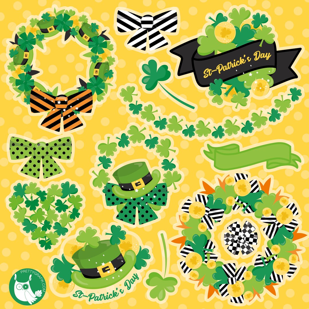 St Patrick Florals, Clipart, Clipart Commercial Use, Vector Graphics ...