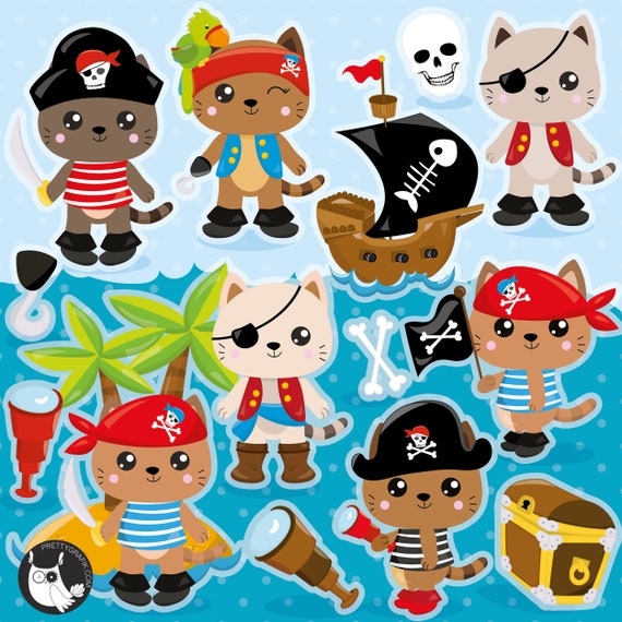 Pirate Cat, clipart, clipart commercial use, vector graphics, clip art ...