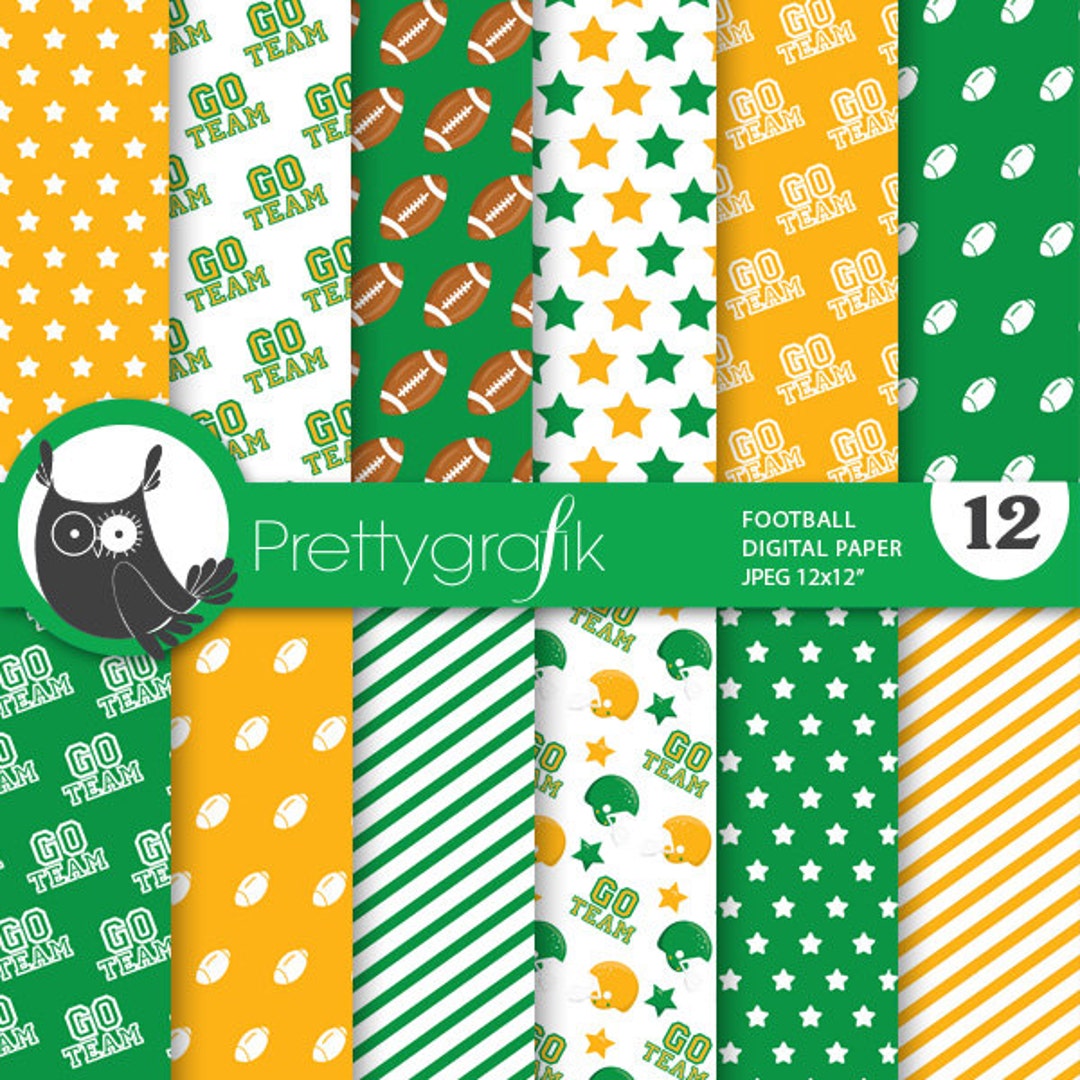 Football Digital Paper, Commercial Use, Scrapbook Patterns, Background ...