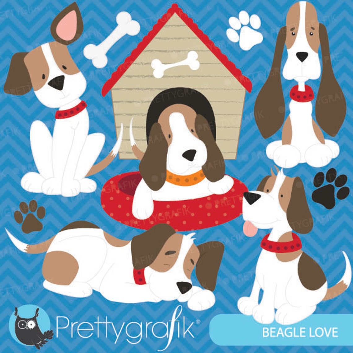 Puppy Dog Clipart Commercial Use Vector Graphics Digital - Etsy